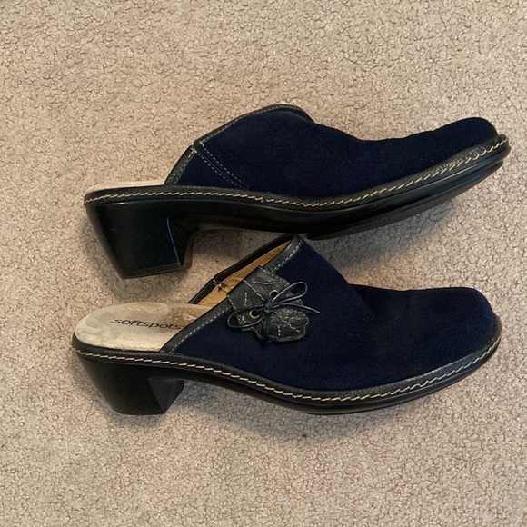 Softspots | Shoes | Softspots Navy Suede Clog 9 | Poshmark